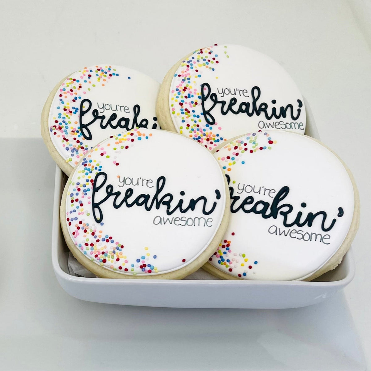 You’re Freakin Awesome Royal Iced Sugar Cookies – sweet escape cake company