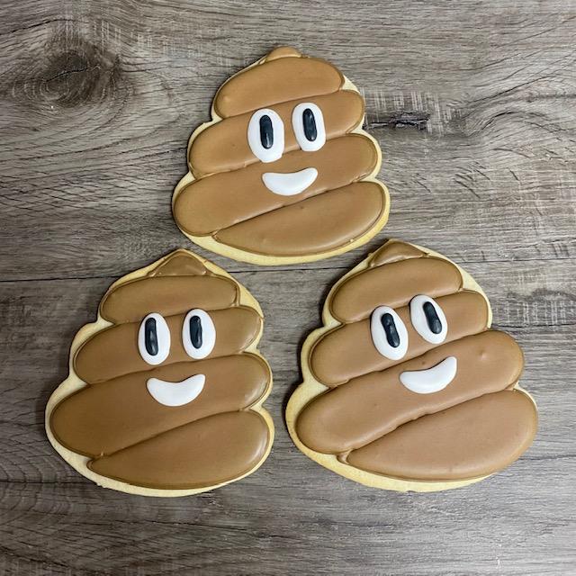 Poop Emoji Royal Iced Sugar Cookies – sweet escape cake company